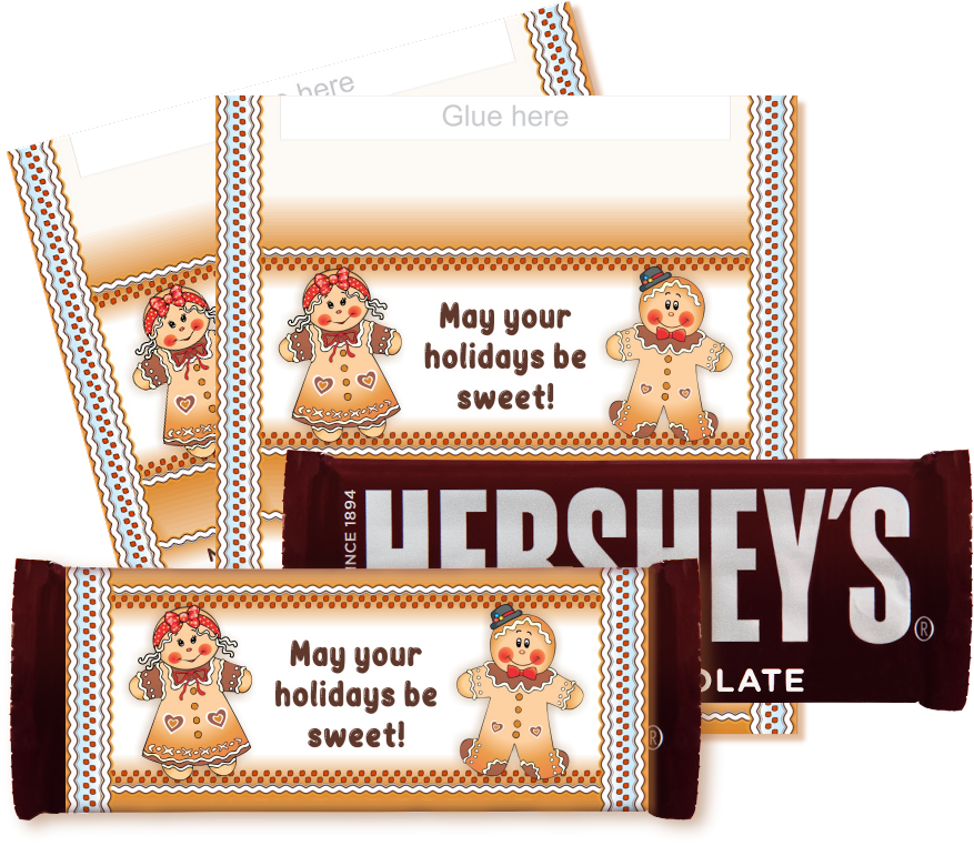 Gingerbread Joy Candy Bar Wrappers